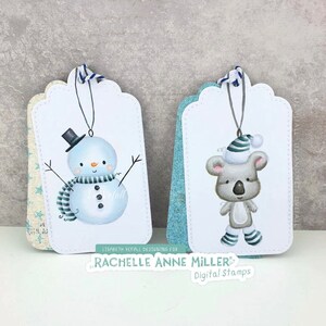 Christmas Digital Stamps, Whimsical Holiday Stamps, Snowman Digital ...