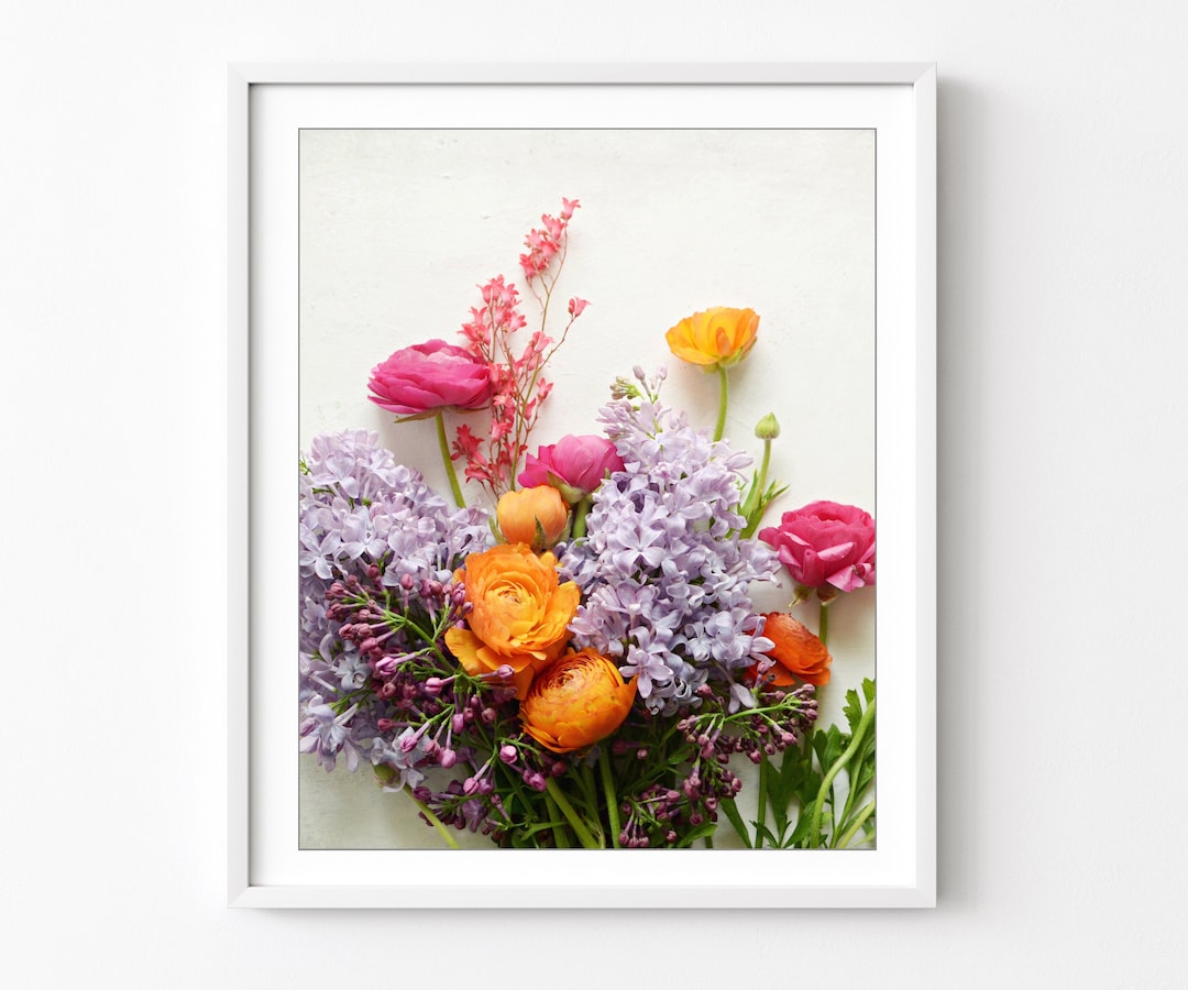 Flower Photography Print - Flower Bouquet Still Life Print, Botanical ...