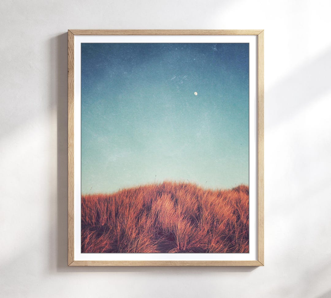 Sand Dunes Minimal Landscape Photography / Rust Blue Nature Wall Art - Etsy