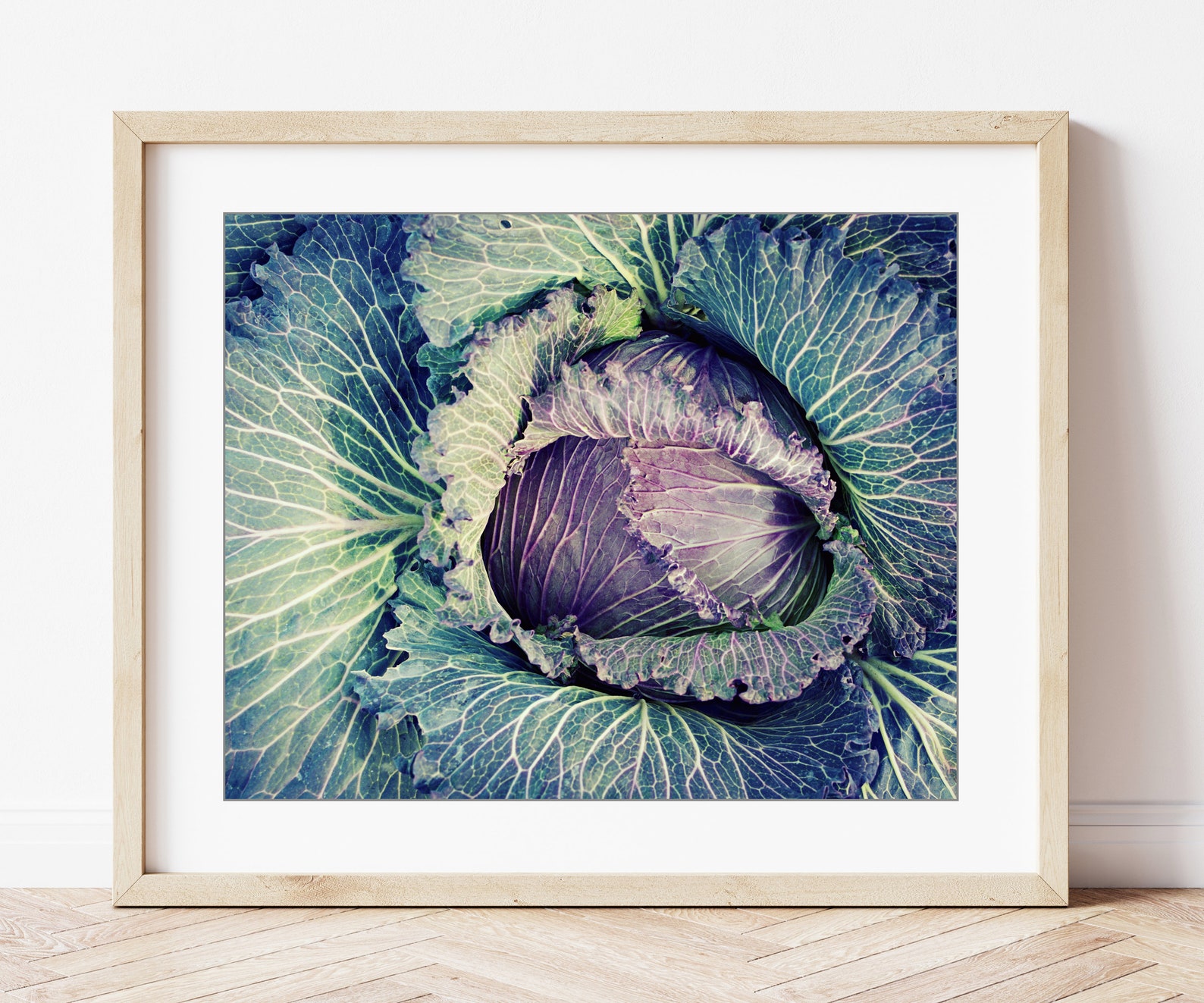 Purple Cabbage Print, Food Photography, Farmhouse Kitchen Wall Art ...