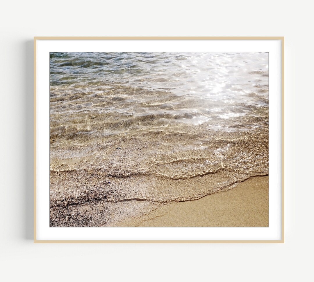 Ocean Water Ripples Print Beach Photography, Greece, Ocean Print, Large ...