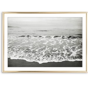 Beach Print Set, Gallery Wall, Set of 5 Prints Black and White Beach ...
