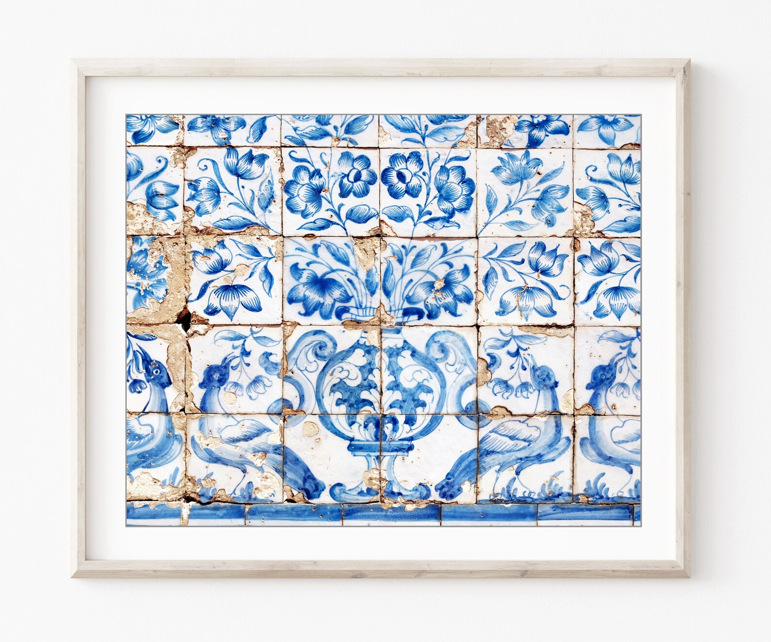 Blue and White Tile Wall Art Lisbon Portugal Tiles Print - Etsy