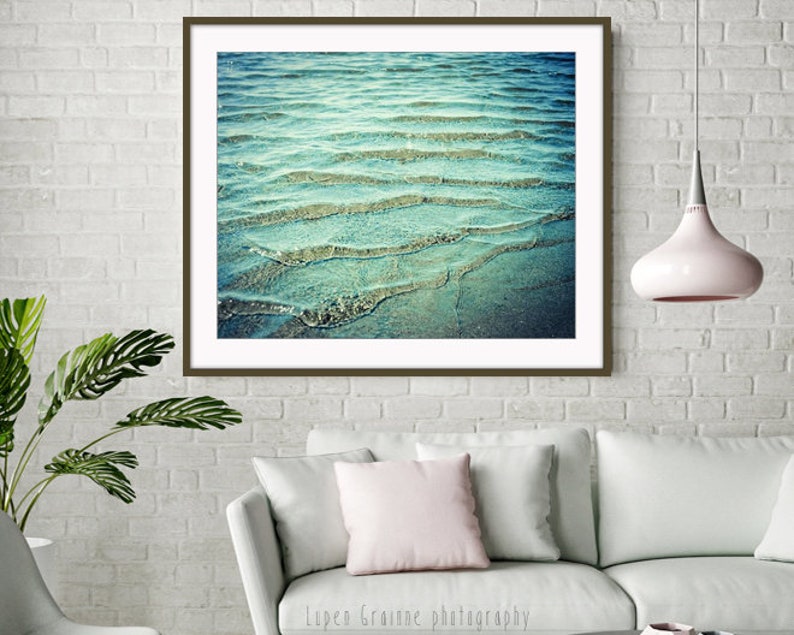 Beach Photography Print Teal Blue Wall Art Beach Ocean | Etsy