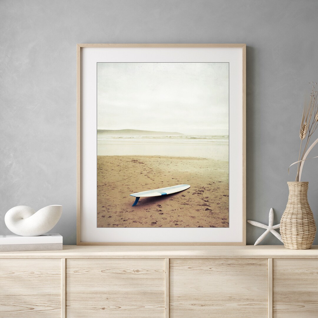 Surfboard Print, Beach Photography, California Beach, Coastal Decor ...