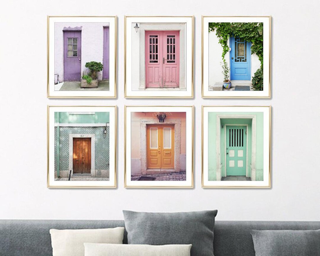 Colorful Doors Print Set, Travel Photography Prints, Set of 6 Prints ...