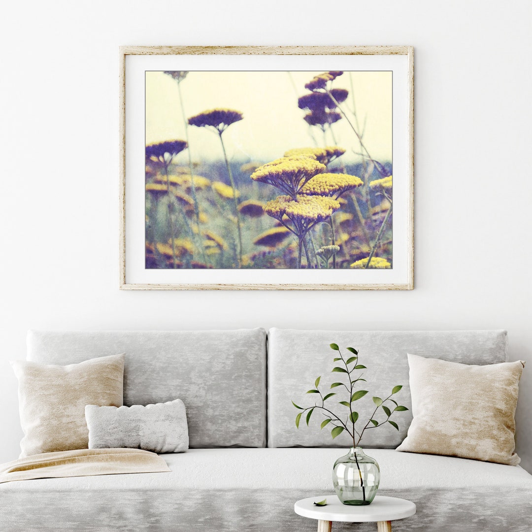 Flower Photography, Yarrow Print, Botanical Art, Mustard Yellow, 8x10 ...