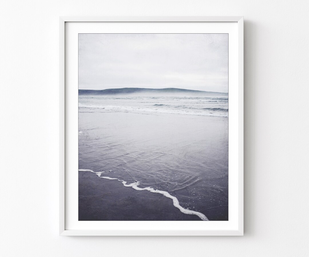 Gray Beach Photography, Coastal Decor, Beach Wall Art, Beach Living ...