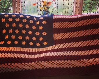 American Flag Afghan Pattern - Etsy