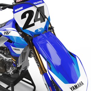 Yamaha YZ/YZF Pro Blue Custom Motocross Graphics Premium Quality Decal ...