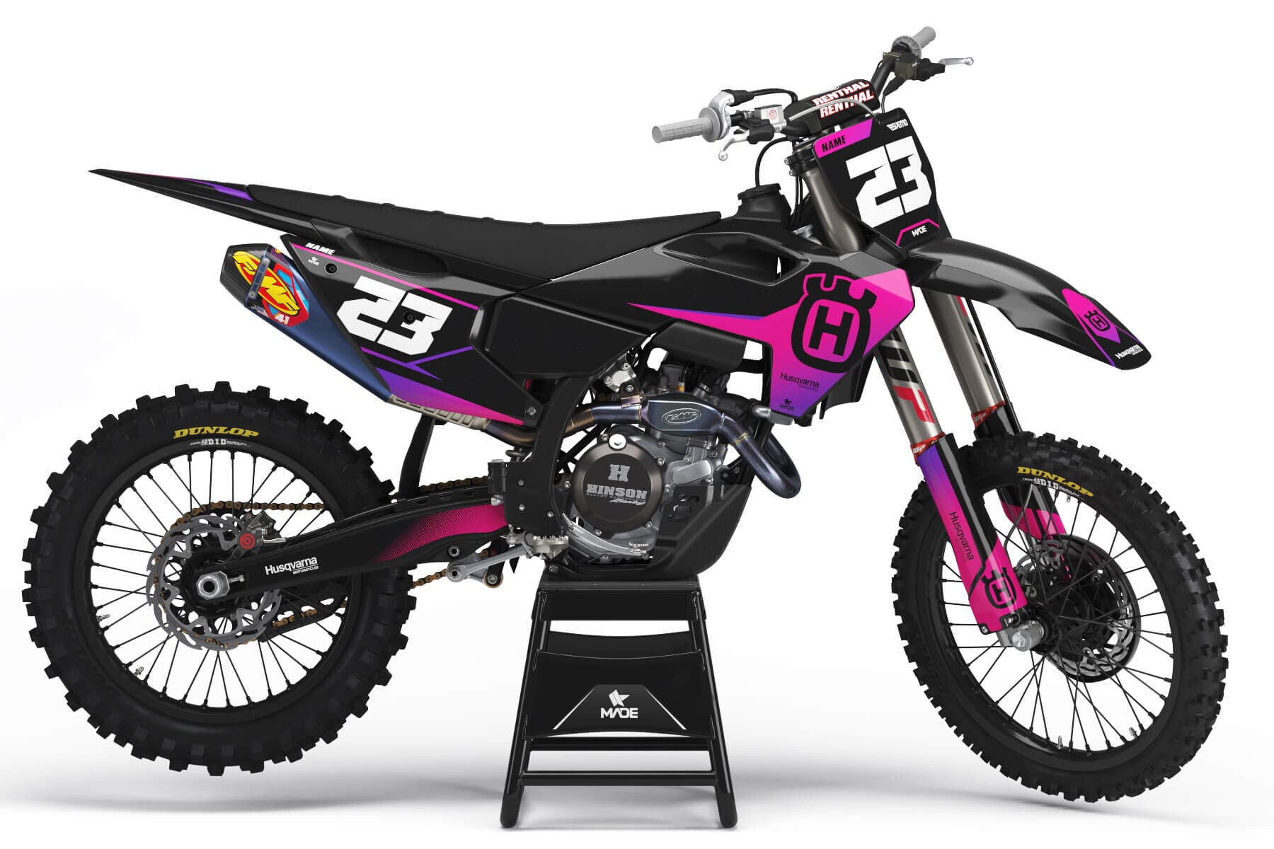 Husqvarna TC/FC Trooper Pink Custom Motocross Graphics Premium Quality ...