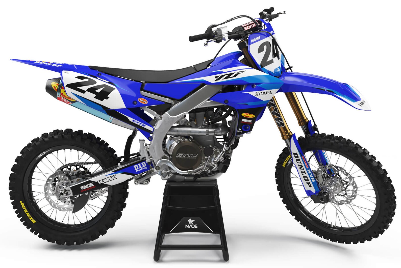 Yamaha YZ/YZF Pro Blue Custom Motocross Graphics Premium Quality Decal ...