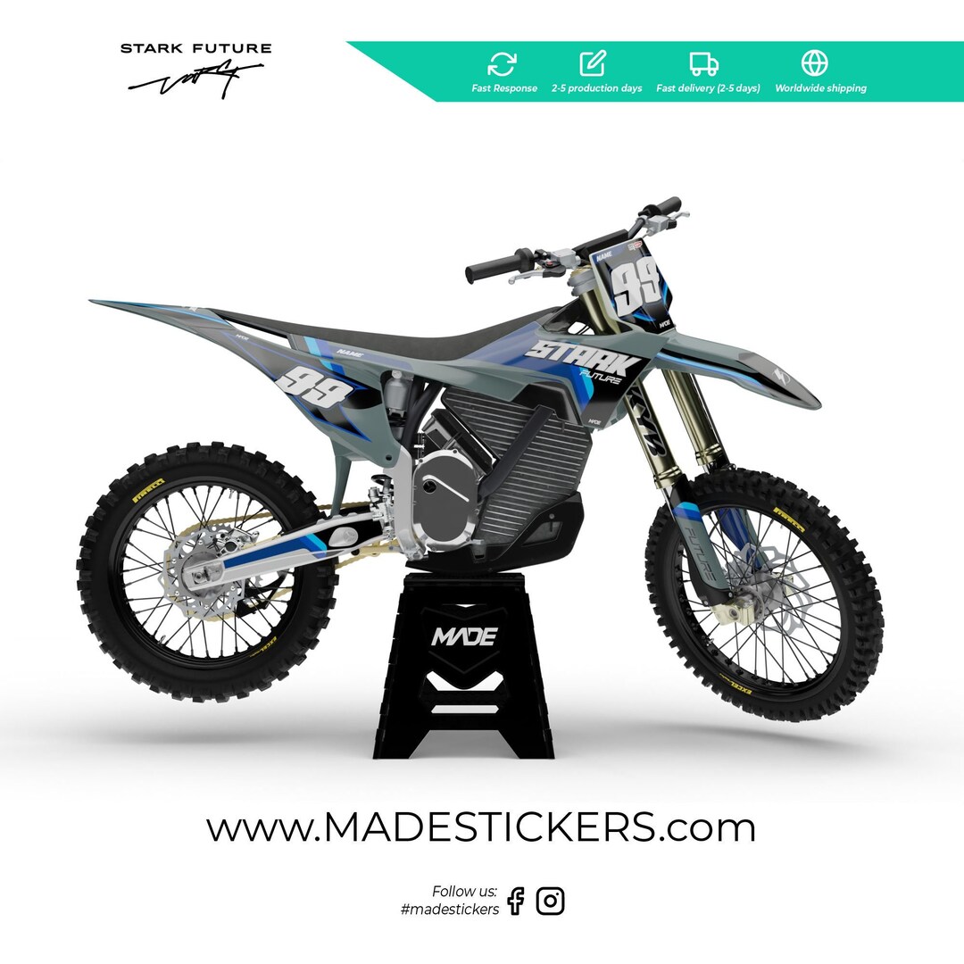 Stark Future Varg Swap Blue Custom Motocross Graphics Premium Quality ...