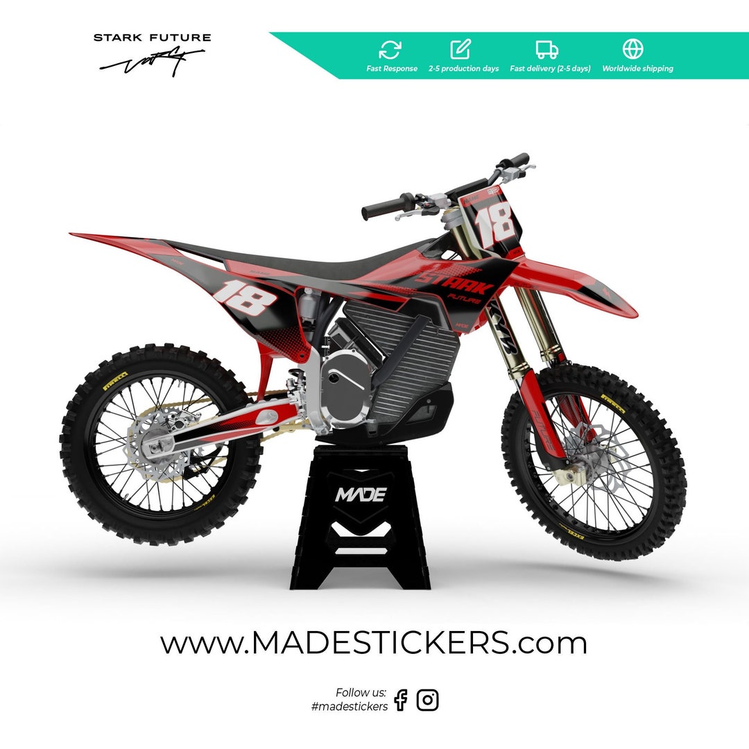 Stark Future Varg Dots Red Custom Motocross Graphics Premium Quality ...