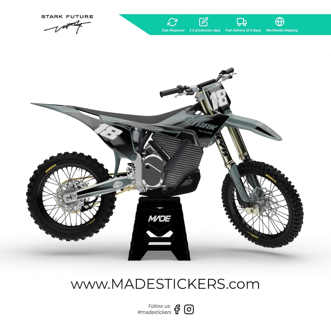 Stark Future Varg Dots Grey Custom Motocross Graphics Premium Quality ...