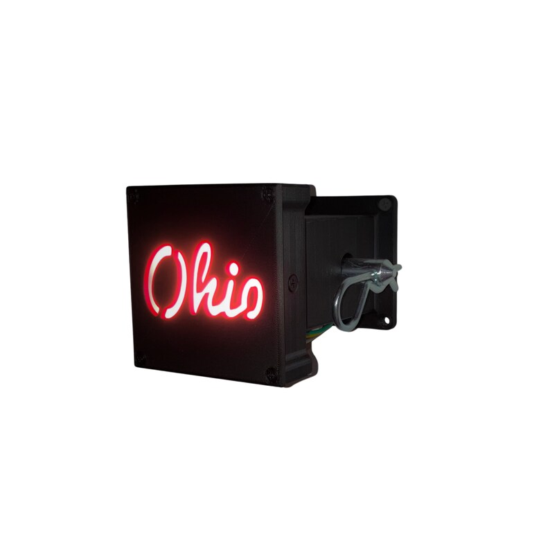 Ohio Cursive Script LED Hitch Cover - Etsy