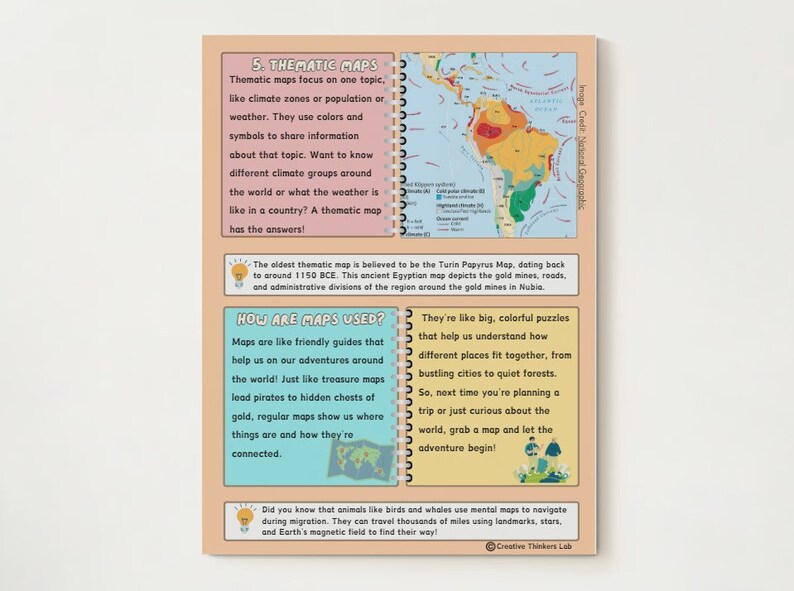 Types of Maps Skills Poster and Worksheets, Montessori Types of Maps ...