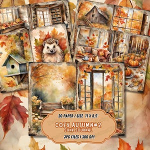 Cozy Autumn Junk Journal Kit #2 | Fall Printable Pages | Autumn ...