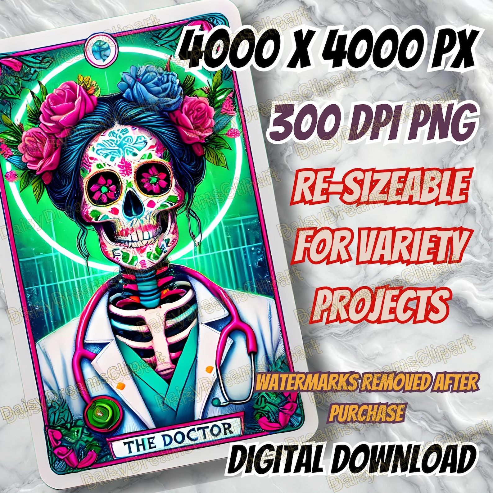 The Doctor Tarot Card PNG | Skeleton Tarot Card PNG | Skull Doctor ...