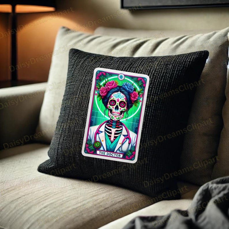 The Doctor Tarot Card PNG | Skeleton Tarot Card PNG | Skull Doctor ...