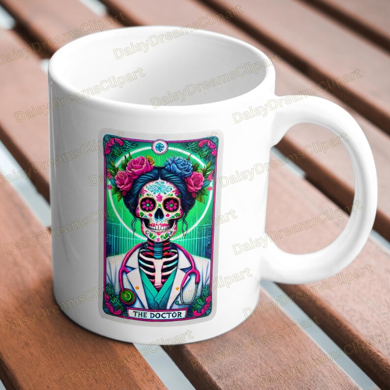 The Doctor Tarot Card PNG | Skeleton Tarot Card PNG | Skull Doctor ...