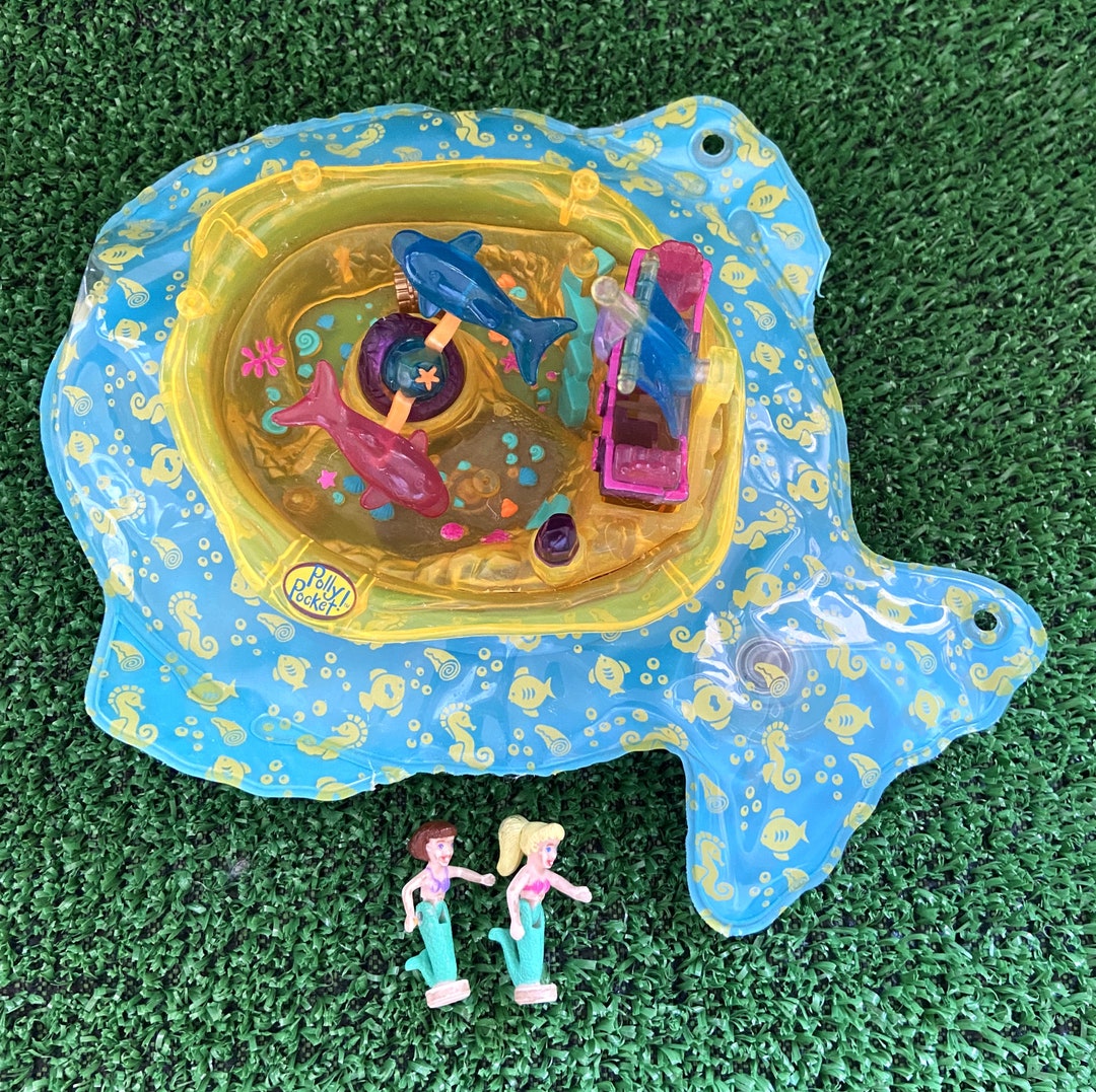 Cute Vintage Polly Pocket Dolphin Ride - Sea Splash by Bluebird 1999 ...
