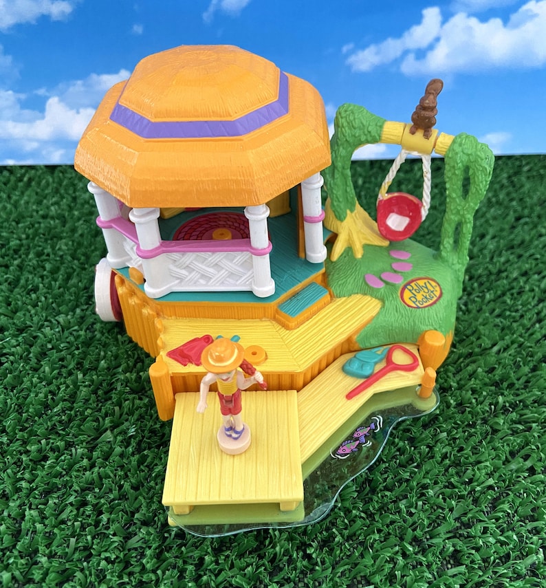 Cute Vintage Polly Pocket Canoe Fun Action Park by Bluebird 1998 With 1 ...