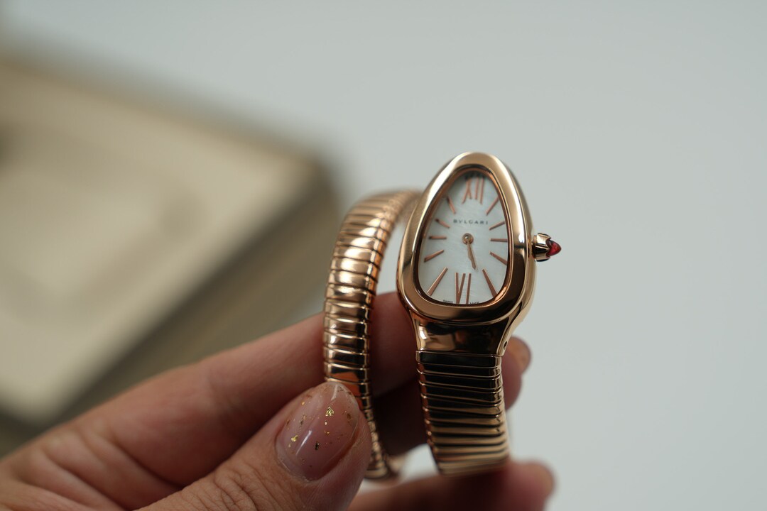 Serpenti Watch Mother of Pearl Dial Snake Quartz Watch - Etsy