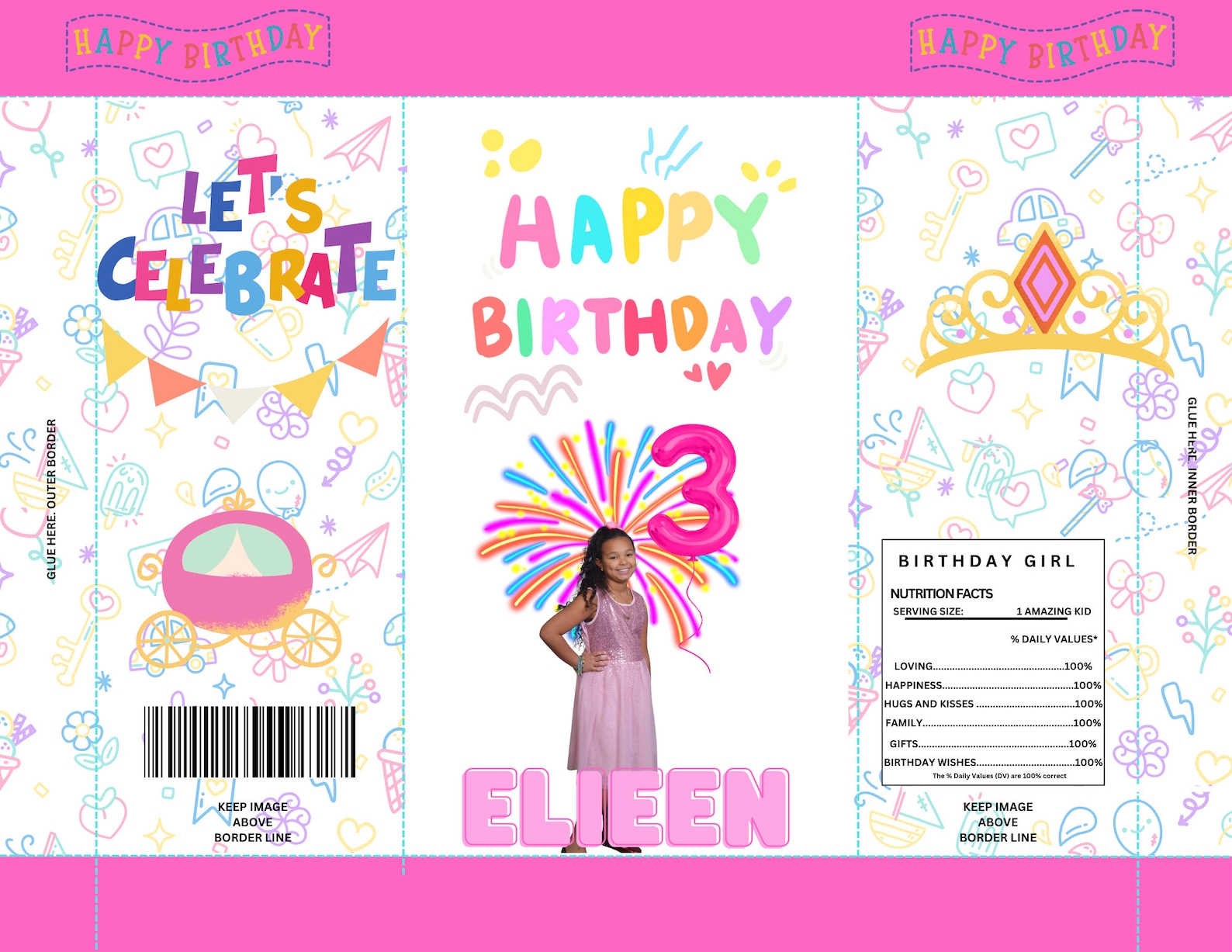 Editable Blank Chip Bag Template for Canva, Party Chip Bag Label, Blank ...