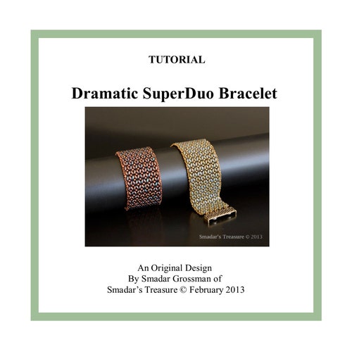 Beading Tutorial Dramatic Superduo Bracelet. Beadweaving - Etsy
