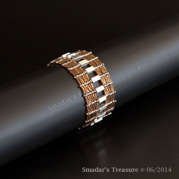 Beading Tutorial, Parallels Unisex Bracelet. Beading Pattern With Bugle ...