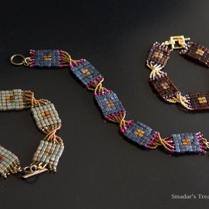 Beading Tutorial, Squares With a Twist Bracelet. Beading Pattern With ...