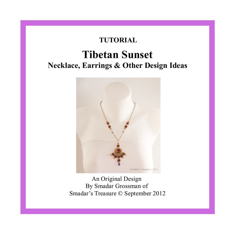 Pendant or Earrings Beading Tutorial Tibetan Sunset Necklace. - Etsy