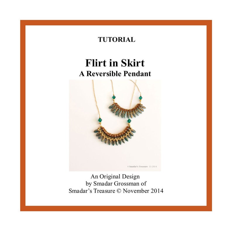 Beading Tutorial, Flirt in Skirt Reversible Pendant. Beading Pattern ...