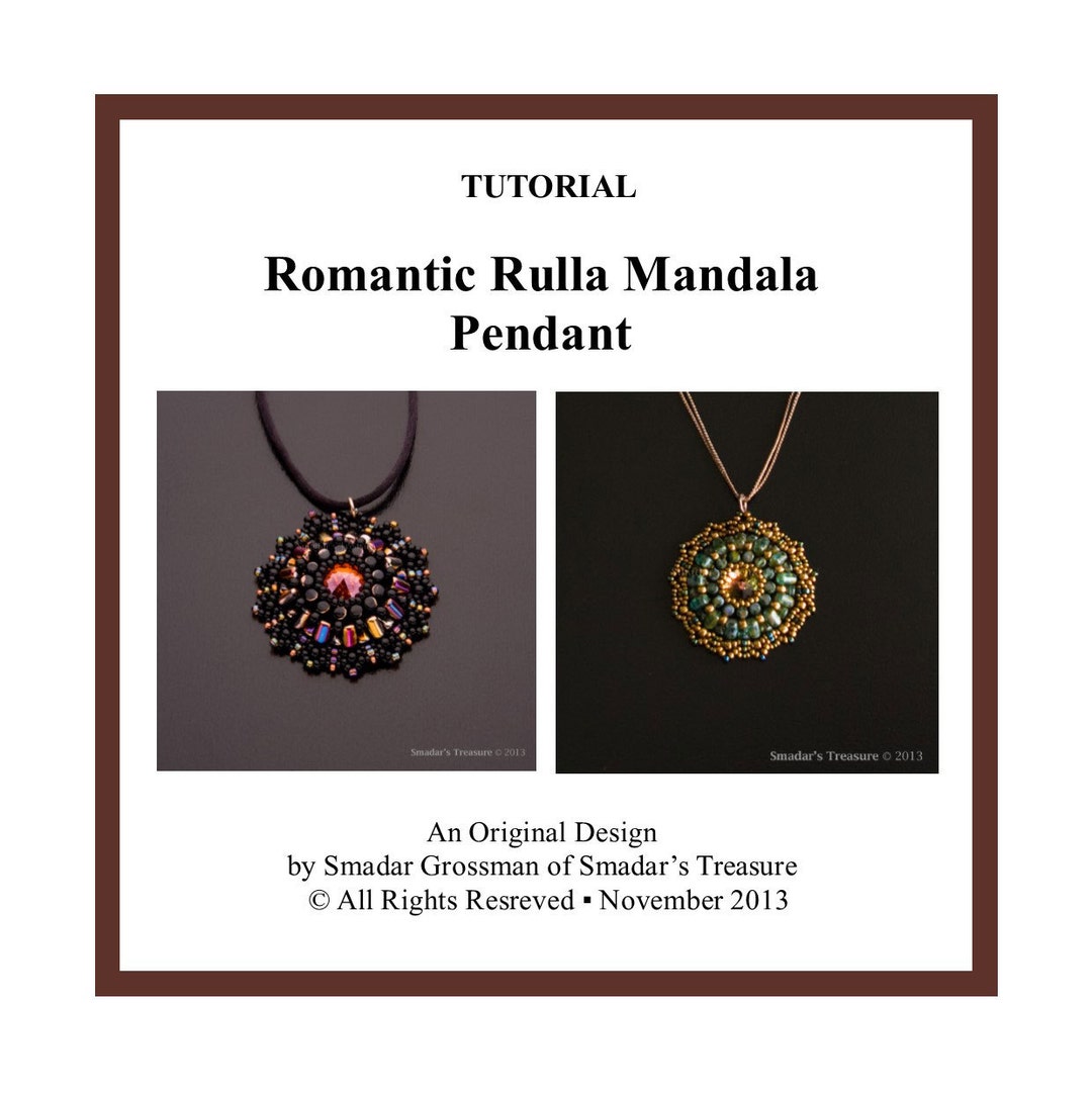Beading Tutorial Romantic Rulla Mandala Pendant. Pattern With - Etsy UK