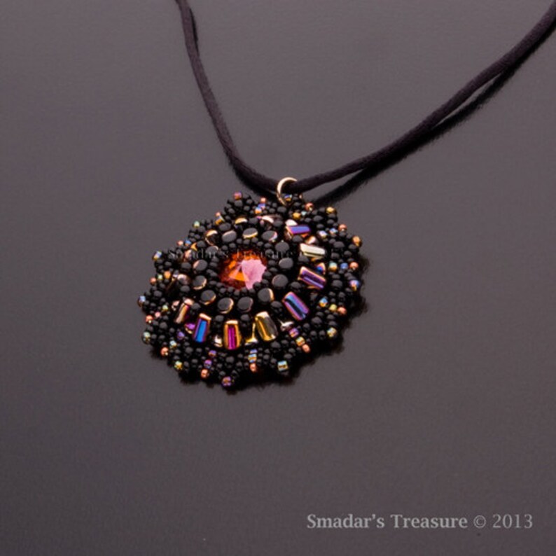 Beading Tutorial Romantic Rulla Mandala Pendant. Pattern With - Etsy UK