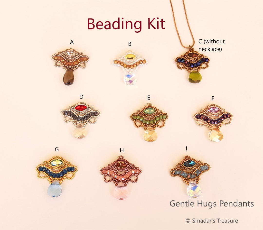 Beading Kit, Pendant With Austrian Crystals Components and Japanese ...