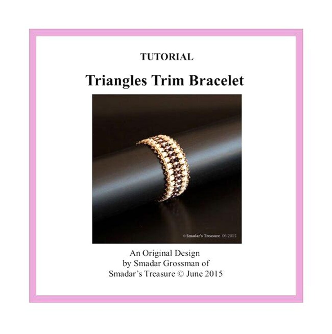Beading Tutorial, Triangles Trim Bracelet Pattern. Beading Pattern With ...
