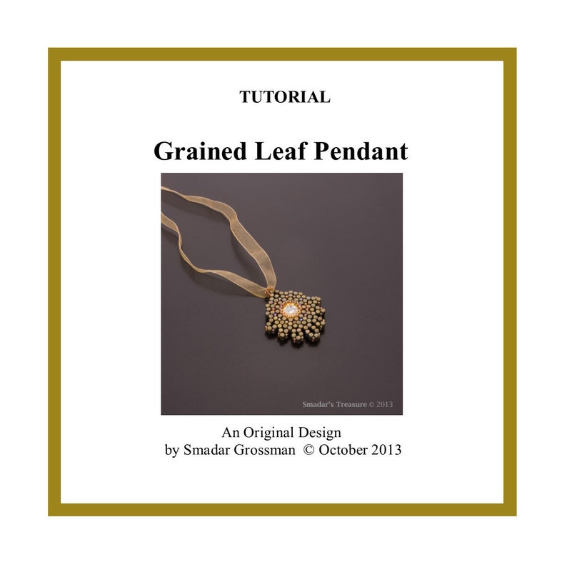 Beading Tutorial Grained Leaf Pendant Beading Pattern With Rulla