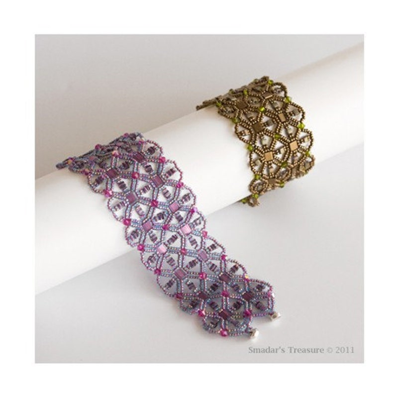 Beading Tutorial, Integrating Nets Bracelet. Instant Download PDF File ...
