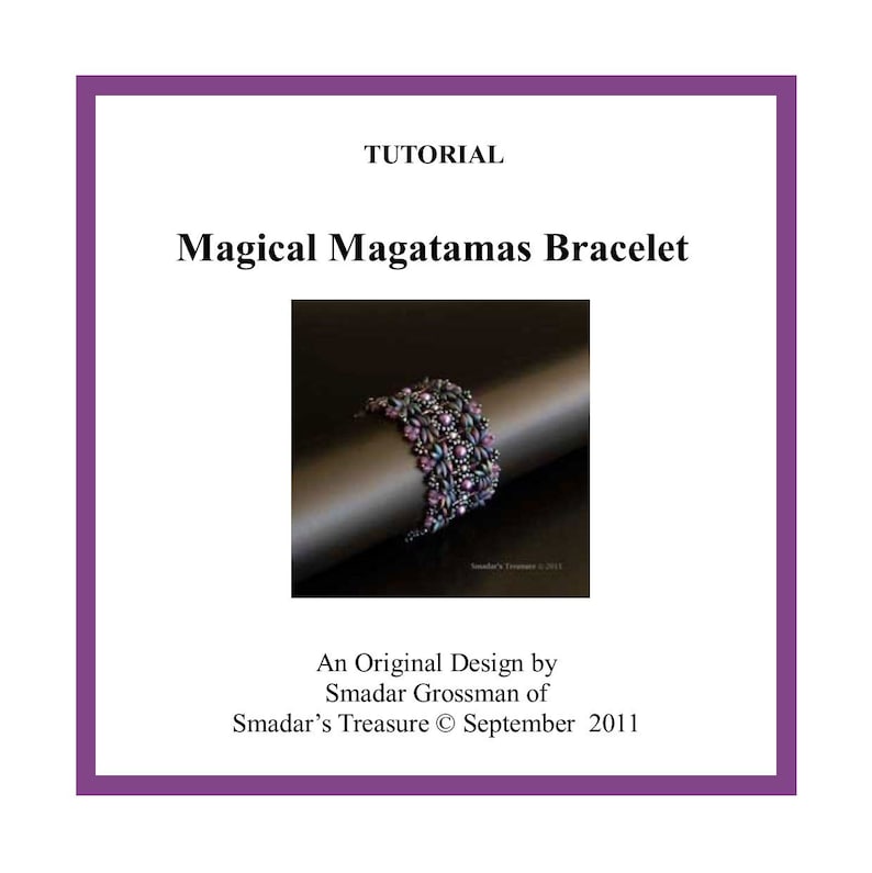 Beading Tutorial, Magical Magatamas Bracelet. Beading Pattern With Long Magatama, Pearls and ...