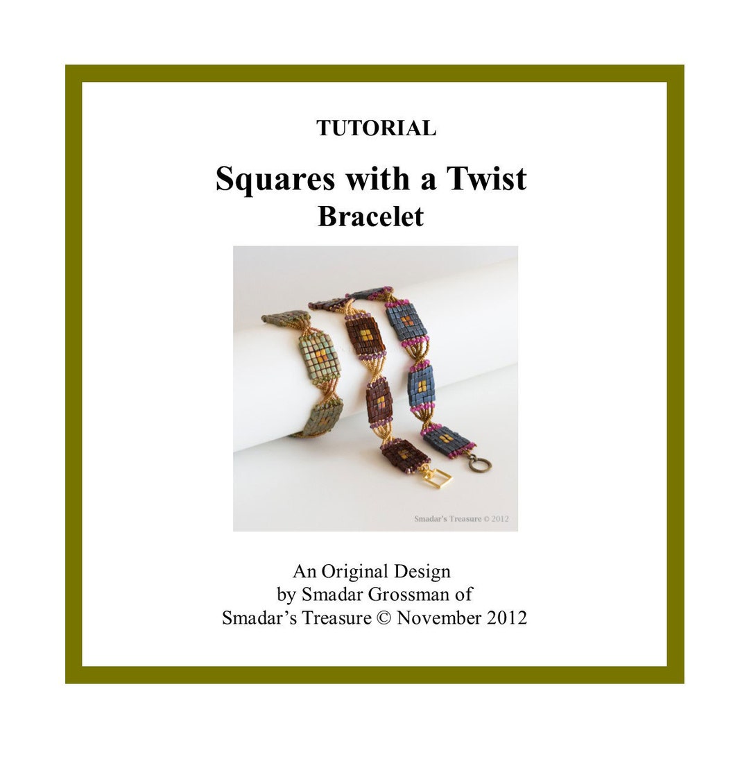 Beading Tutorial, Squares With a Twist Bracelet. Beading Pattern With ...