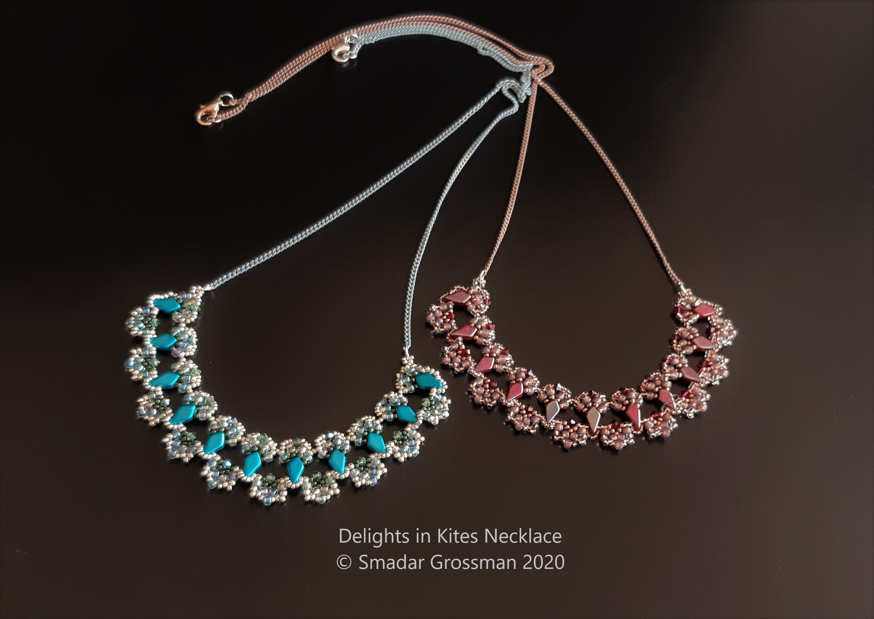 Beading Tutorial. Delights in Kites Necklace Bib Style / Full - Etsy