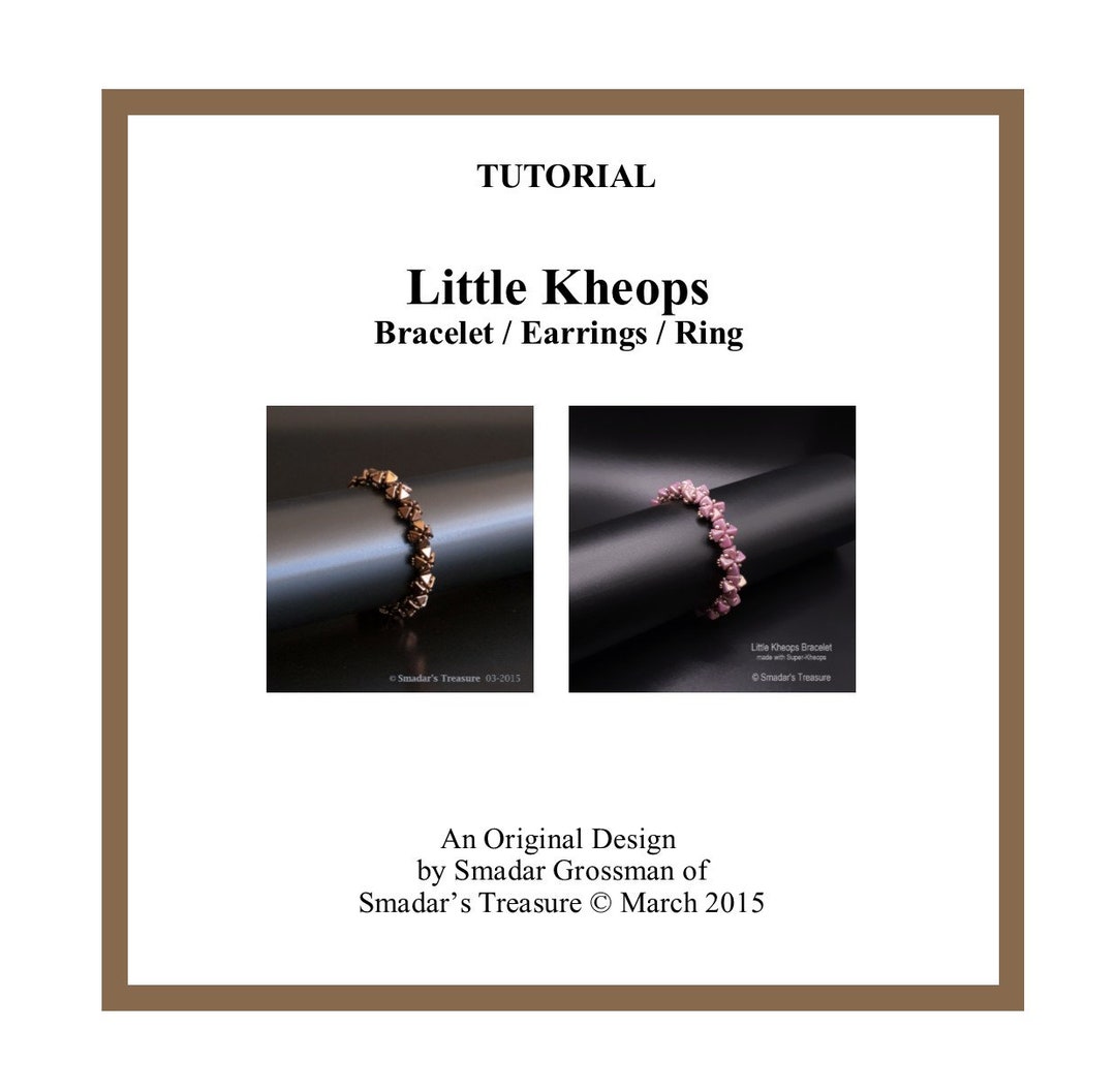 Beading Tutorial, Little Kheops Bracelet, Earrings and Ring. Beading ...