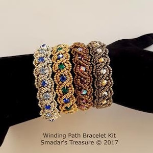 Bracelet Beading Kit and Tutorial. Winding Path Bracelet. 2 in 1 ...