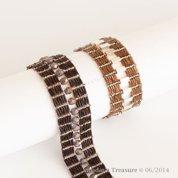 Beading Tutorial, Parallels Unisex Bracelet. Beading Pattern With Bugle ...