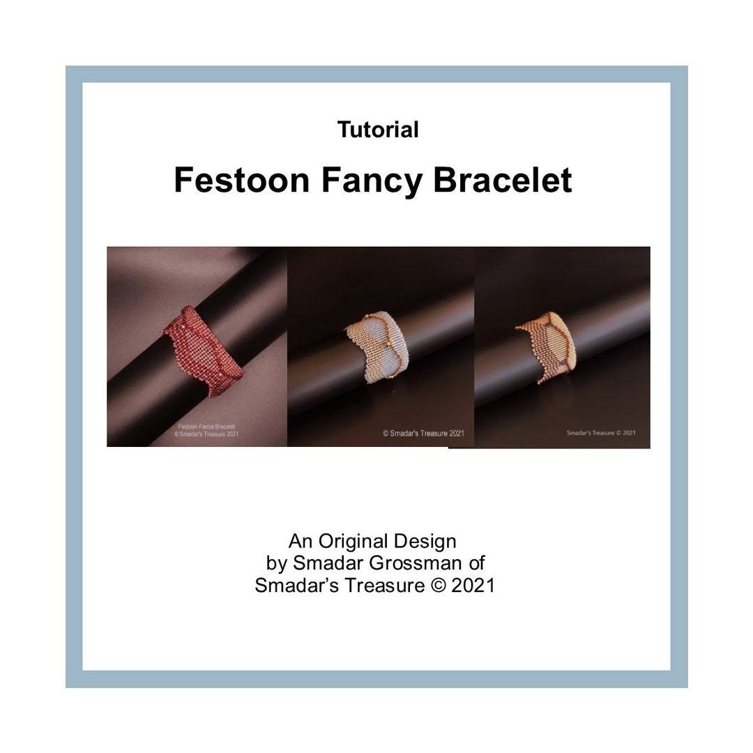 Beading Tutorial Pattern, Festoon Fancy Bracelet. Pattern With Seed ...