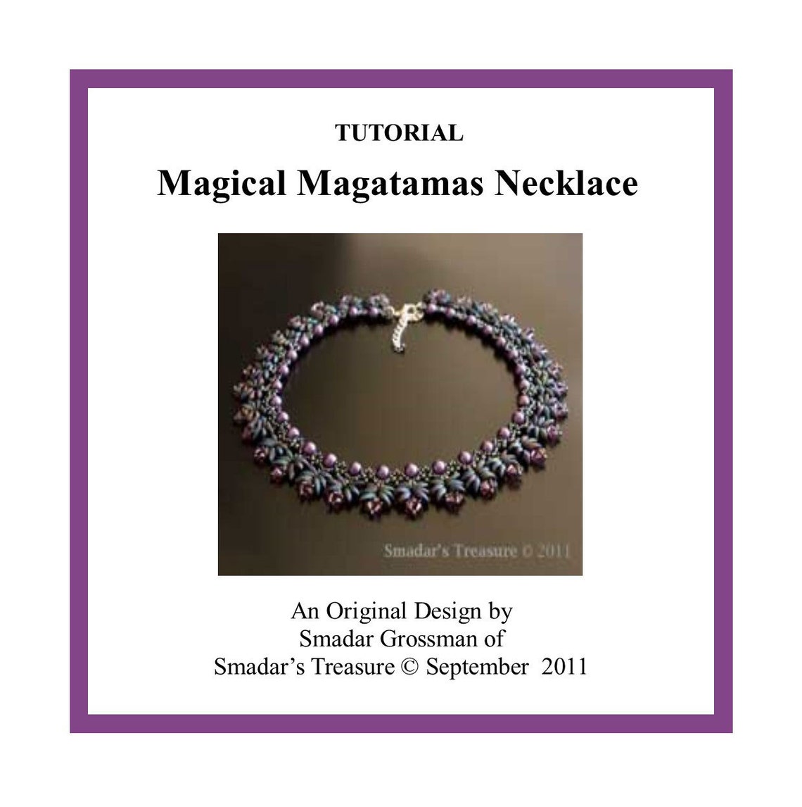 Beading Tutorial, Magical Magatamas Necklace. Beading Pattern With Miyuki Long Magatama and ...