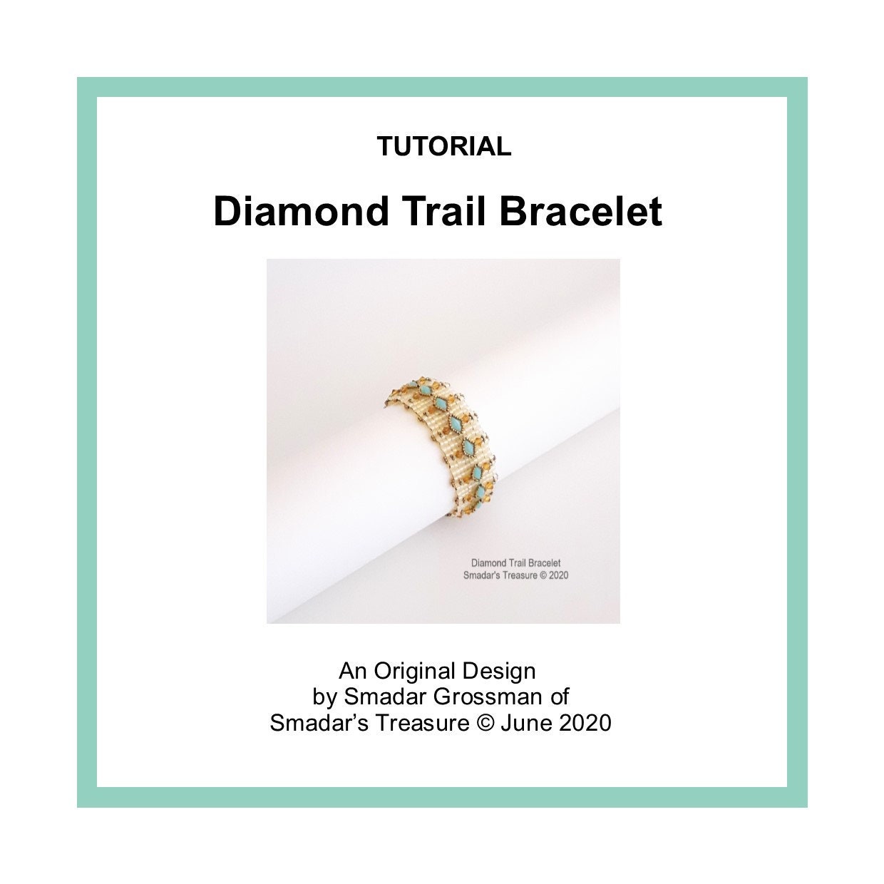 Beading Tutorial. Diamond Trail Bracelet. Beading Pattern With Gem ...