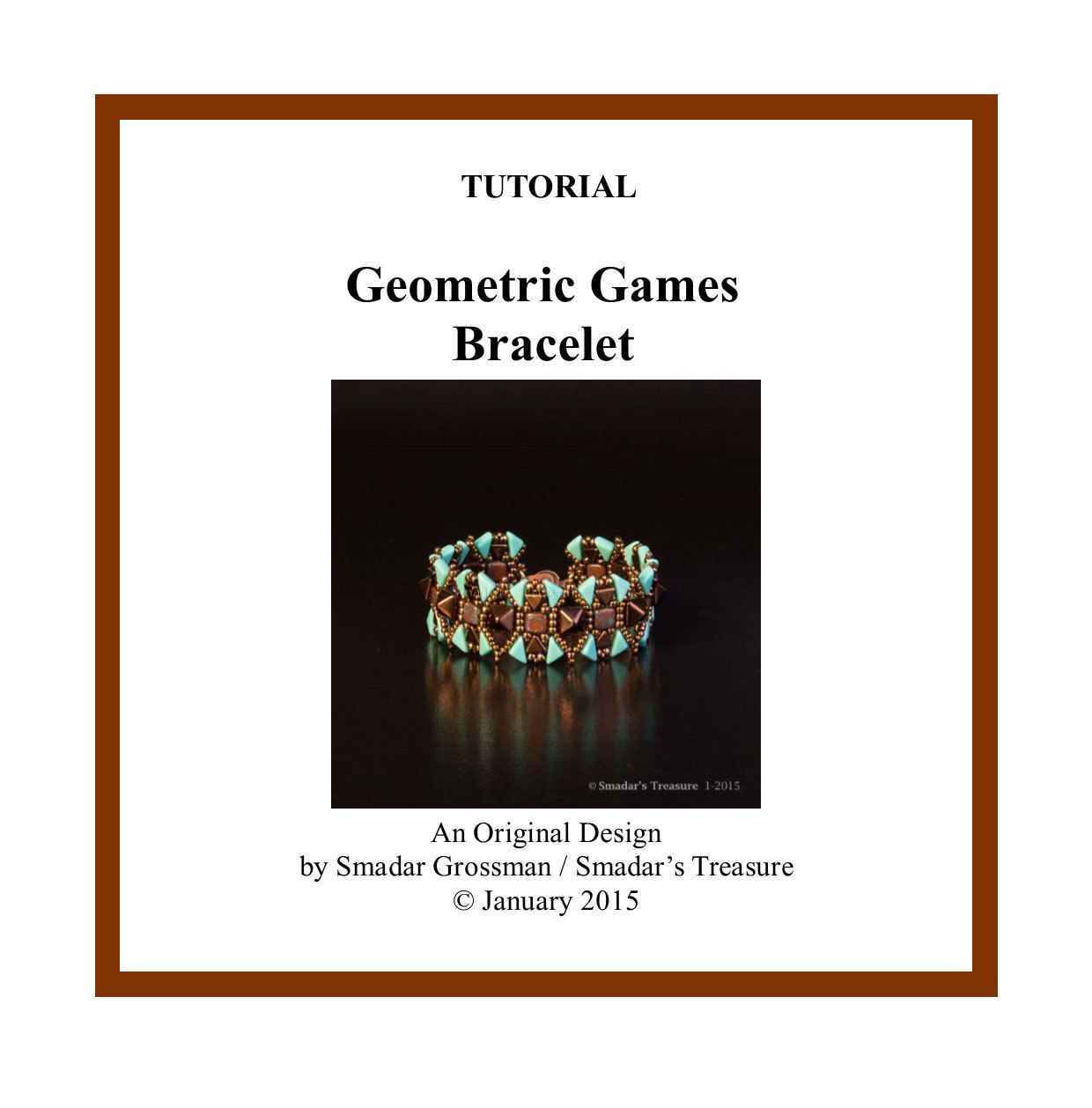 Beading Tutorial, Geometric Games Bracelet, Beading Pattern With 2 Hole ...